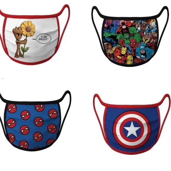 Disney | Accessories | Disney Marvel Cloth Face Masks 4pack | Poshmark
